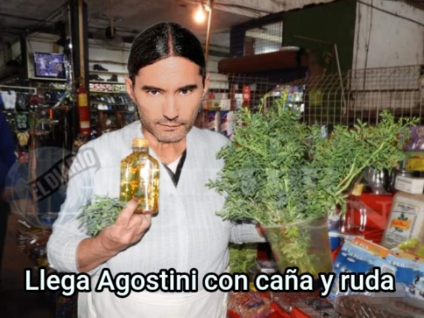 Llega Agostini con caña y ruda - Generador Memes