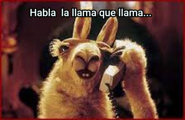 Habla la llama que llama... - Generador Memes